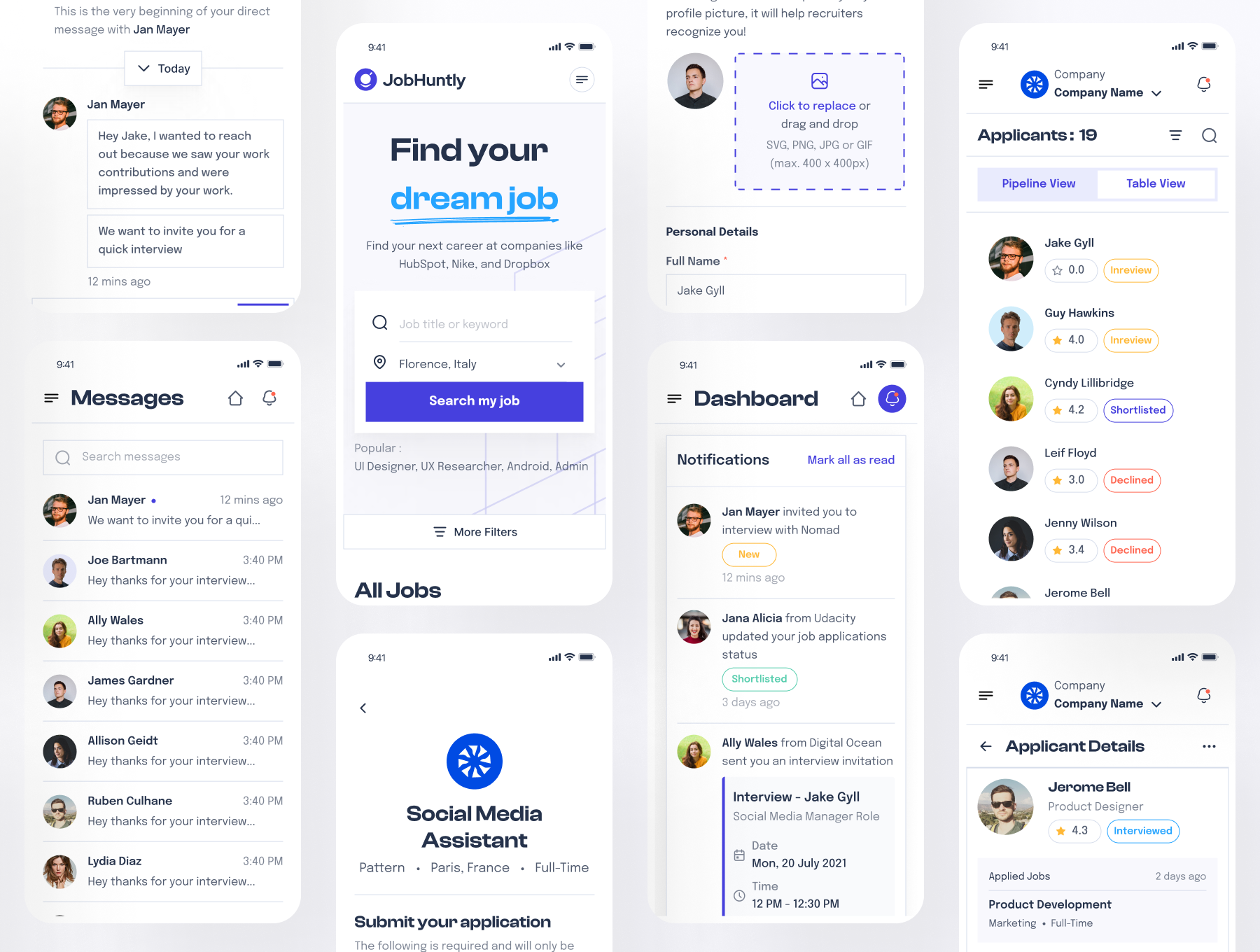 Jobhuntly - Job Board Portal UI Kit by DhuhaCreative | ThemeForest